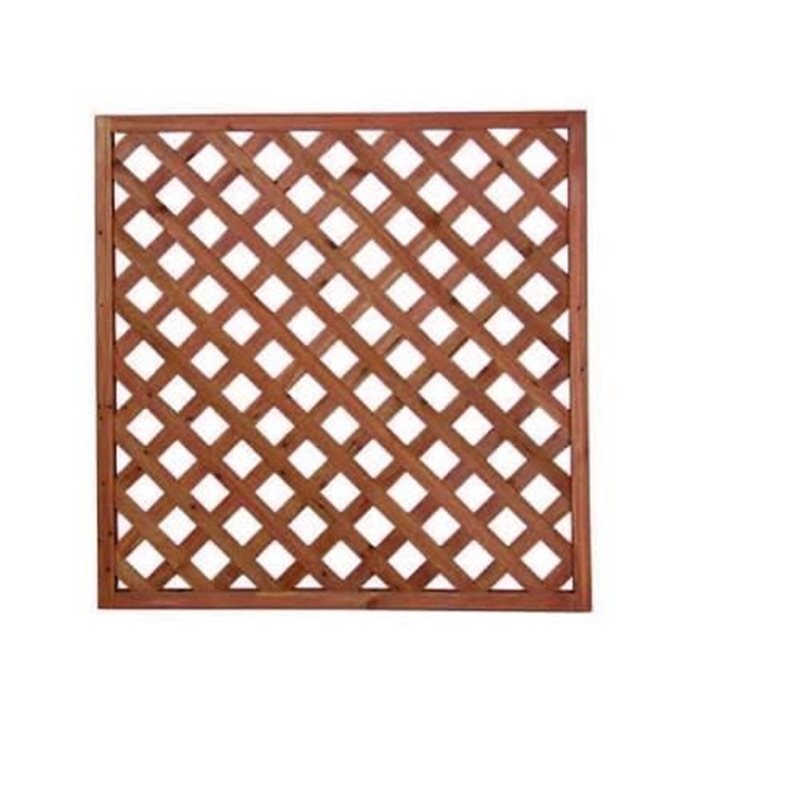 TRELLIS WOODEN SQUARE CM.90X90 GARDEN COLOR-CHERRY PIECES.4