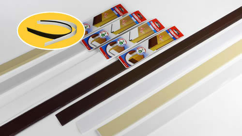 DOOR WEATHERSTRIP WEATHER STRIP, FLEXIBLE PVC DOORS WITH WHITE FELT CM.100